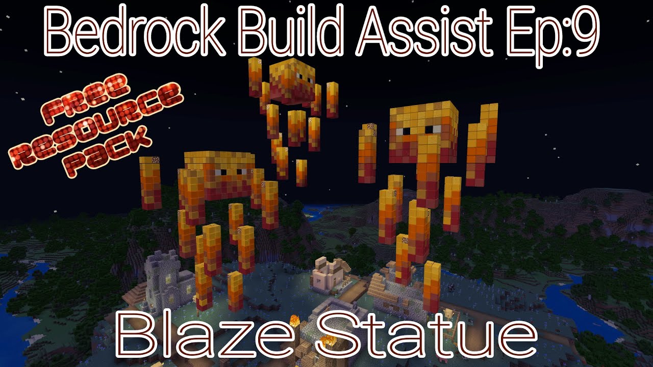 Bedrock Build Assist Ep:9 Blaze Statue Hologram! #minecraft - YouTube