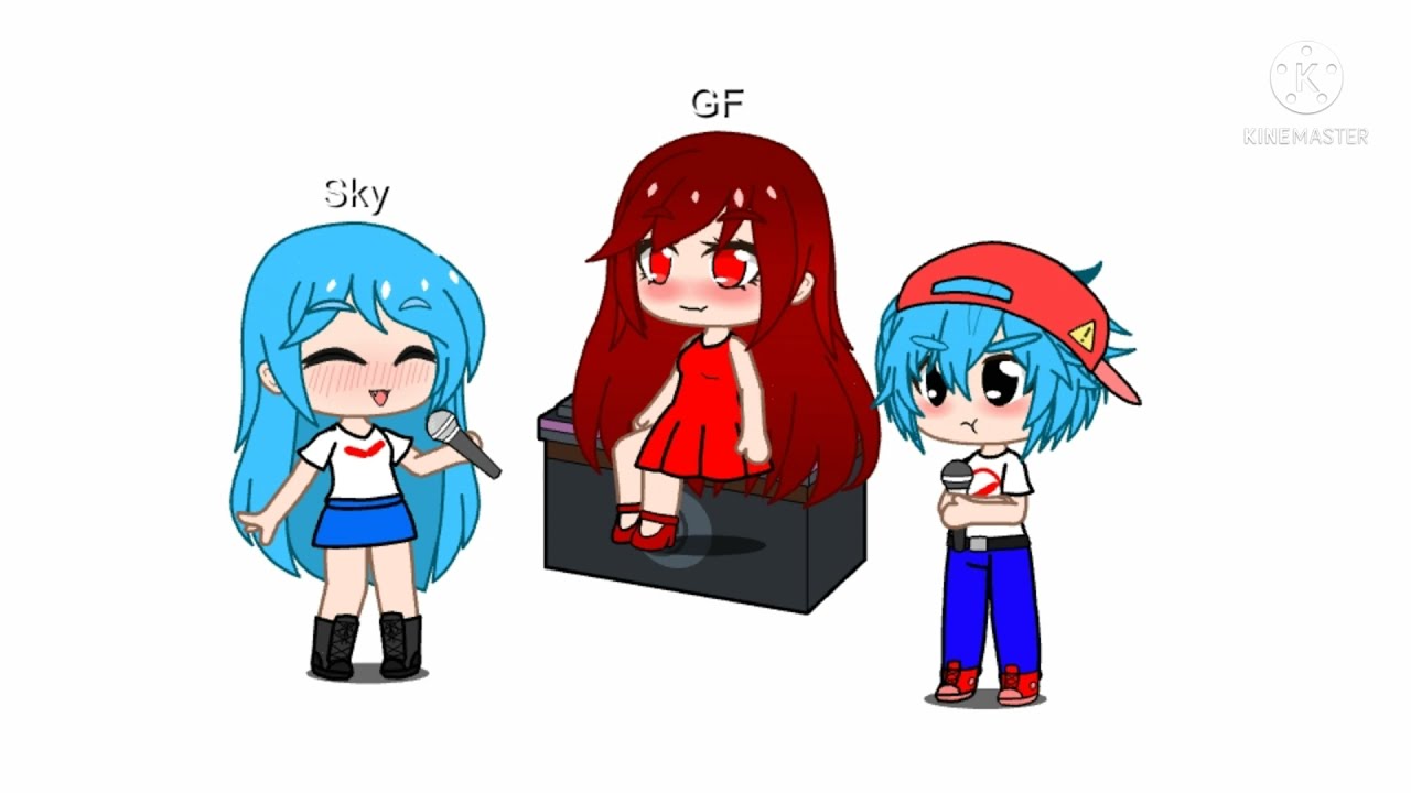 Boyfriend 🆚 Sky||Friday Night Funkin'||Gacha Club||Bellu Gacha - YouTube
