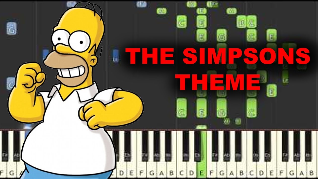 The Simpsons Intro Theme piano tutorial [SYNTHESIA] - YouTube