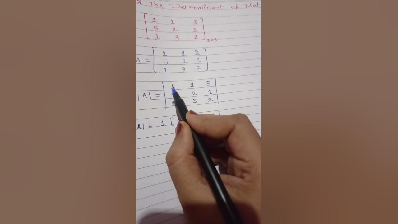 Easy way to find Determinant of Matrix of order 3×3 - YouTube