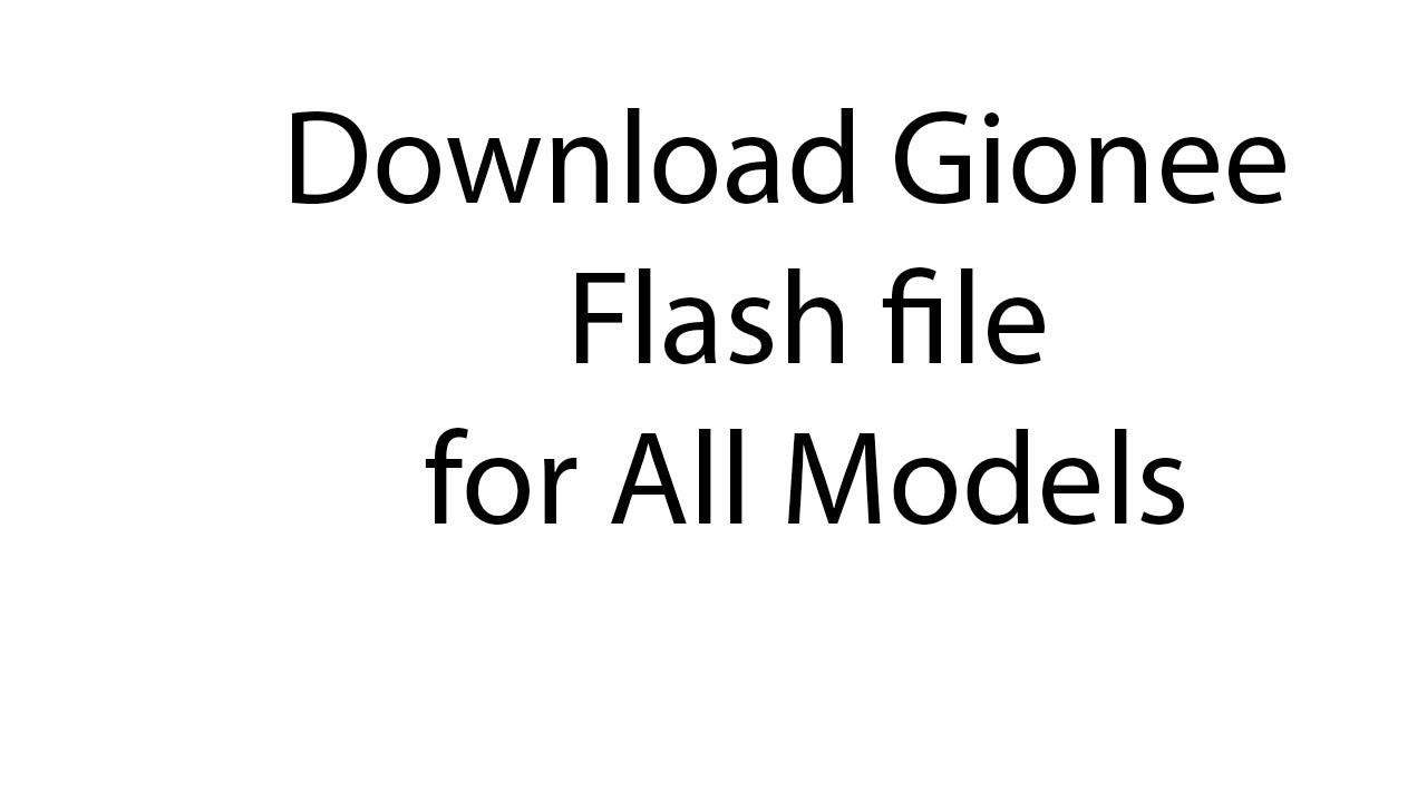 Download Gionee Flash file For All Models - YouTube