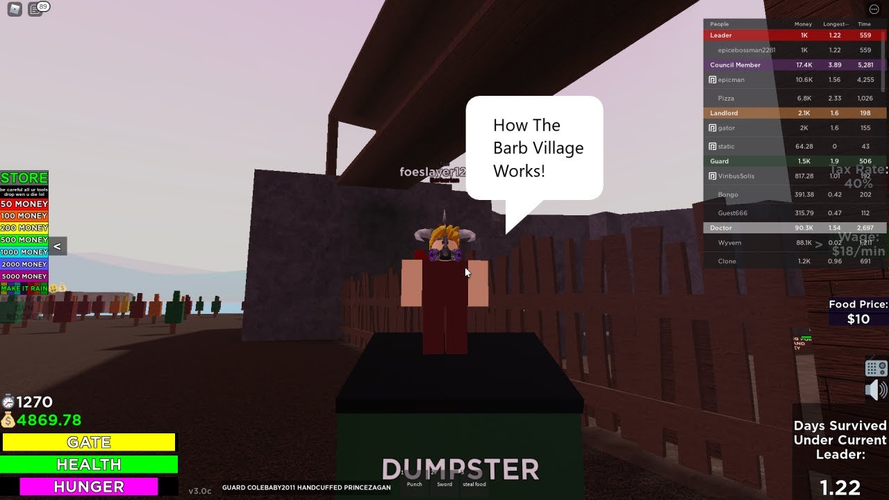 How The Barbarian Village Works In ROBLOX Generic Roleplay Game! (GRG ...