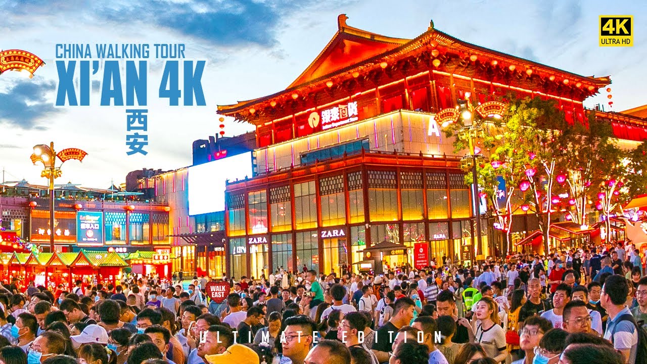 Xi'an Night Walk | Grand Tang Dynasty Sleepless City Mall, One of The ...