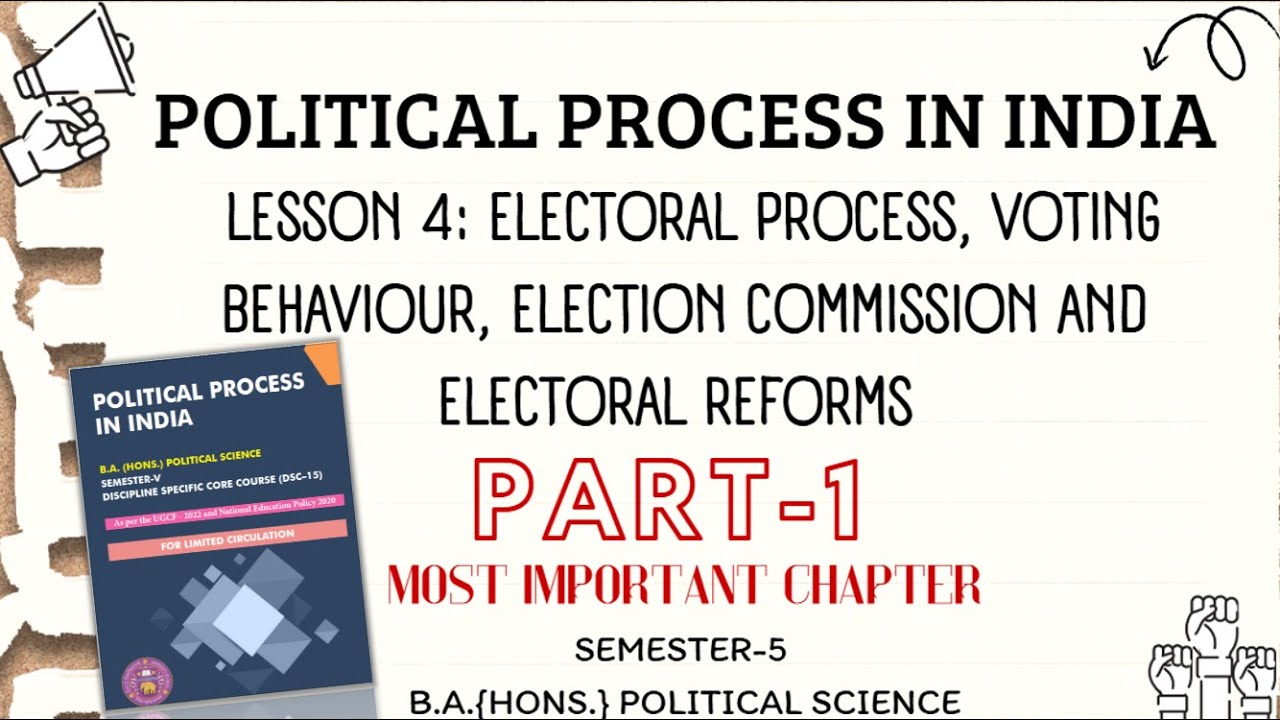 Lesson-4 Electoral Process in India Explained PART-1 | Political ...