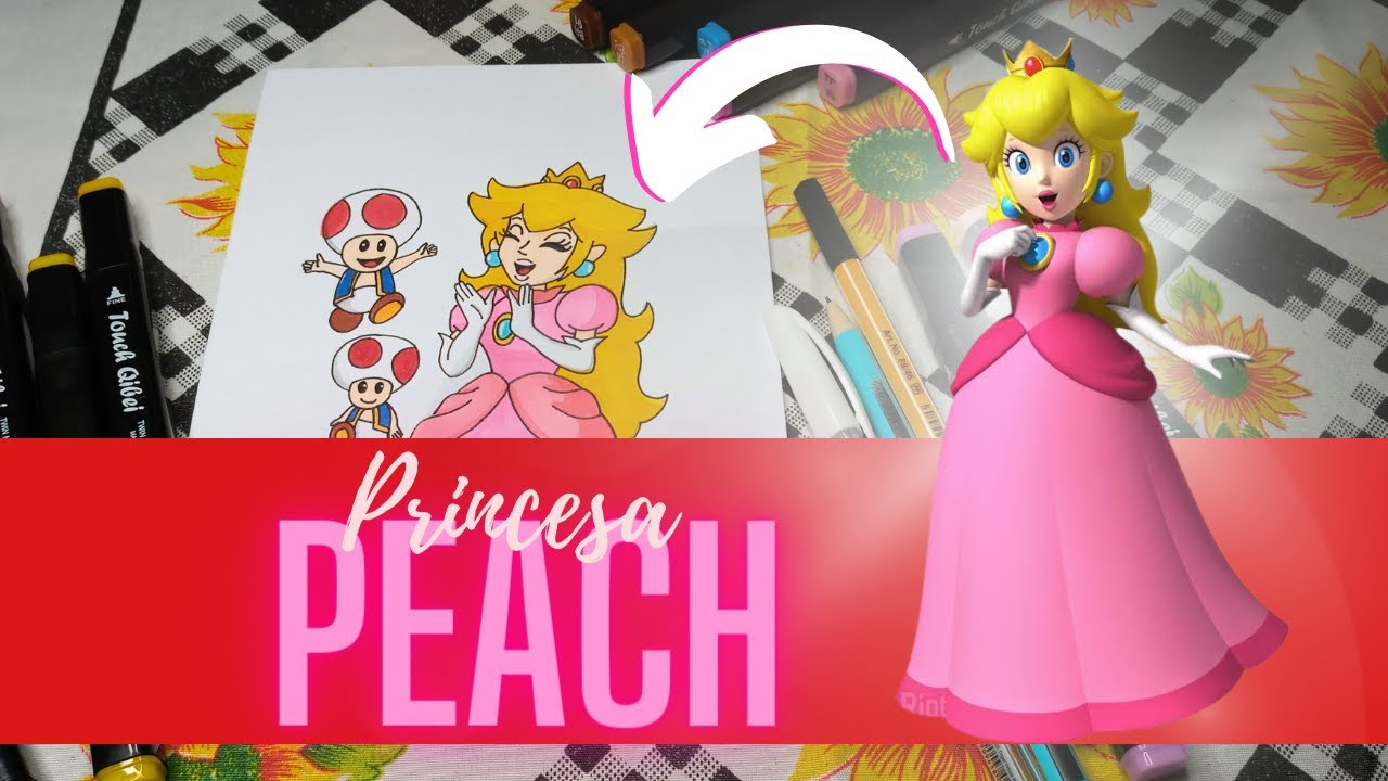Super Mario Bros | Desenhei a Princesa Peach | Passo a Passo - YouTube