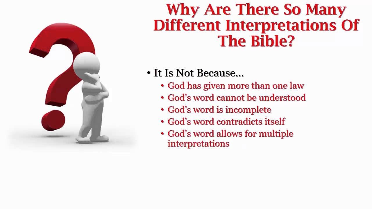 The Bible - Different Interpretation of the Same Word - YouTube