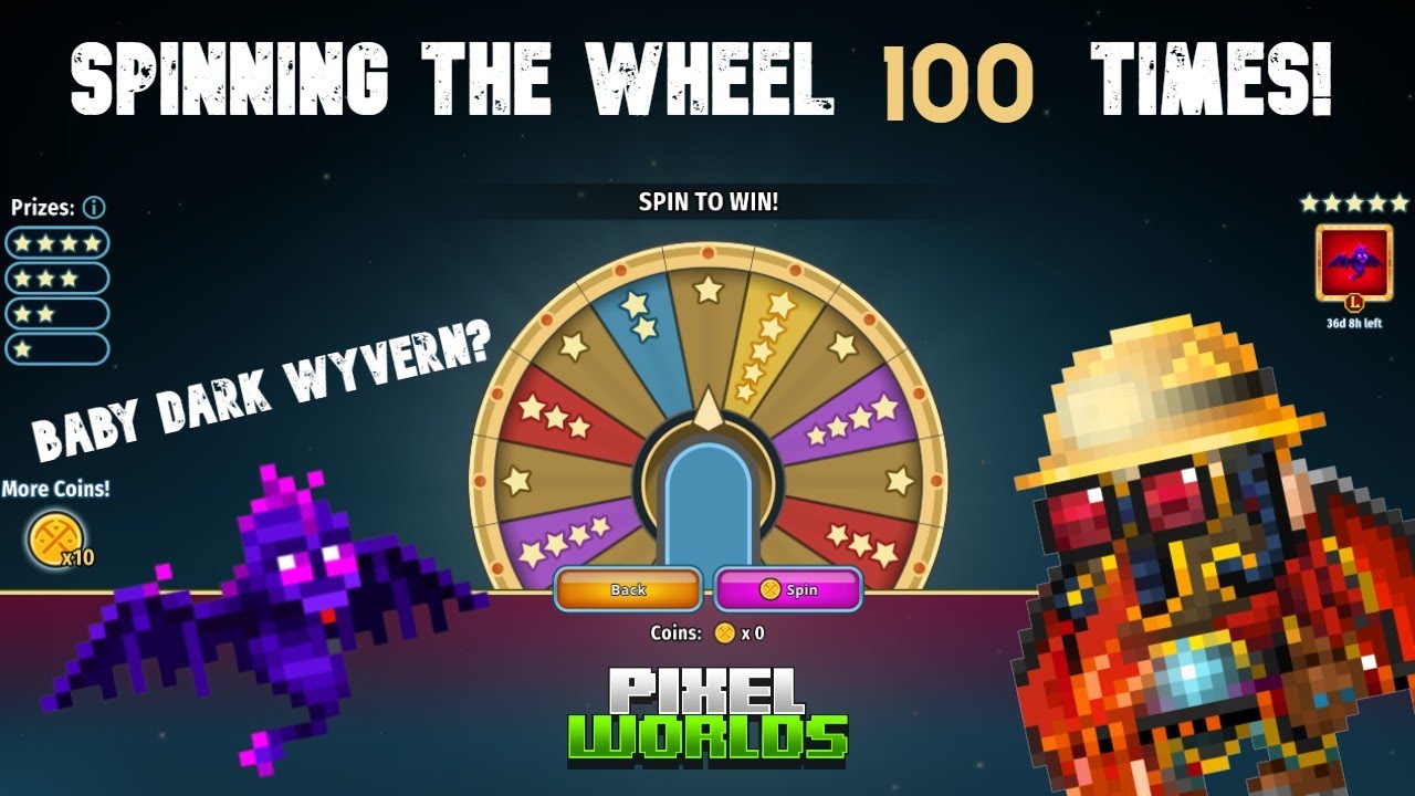 Spinning the wheel 100 times! | Pixel Worlds - YouTube