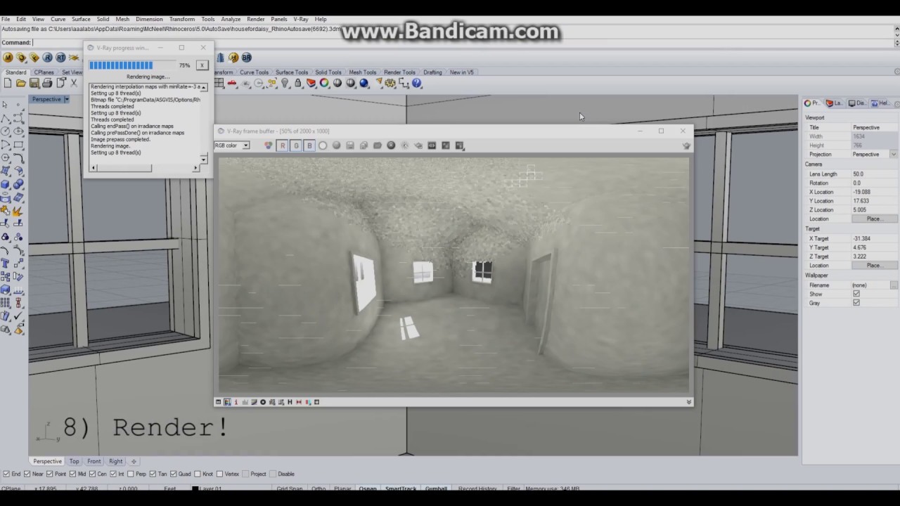 Rhino Vray 360 VR Tutorial - YouTube