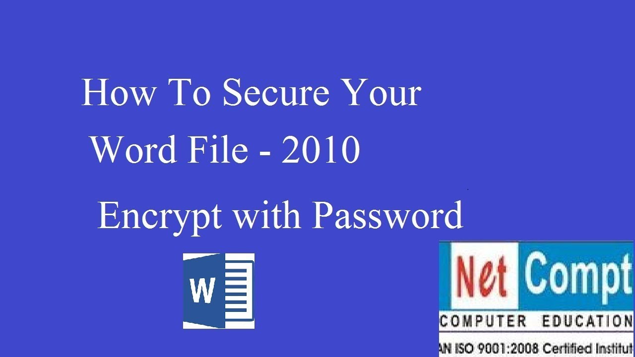 How to Secure Word File - YouTube