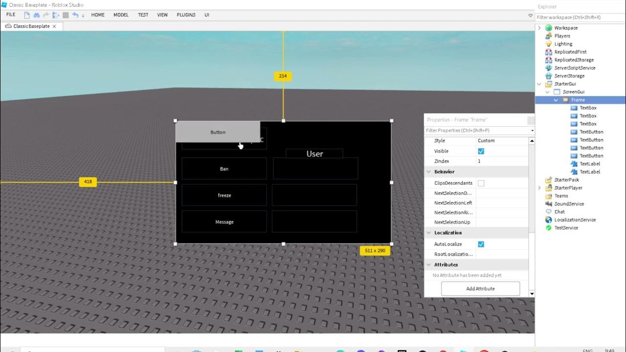 Making a admin panel Roblox studio devlog #1 - YouTube