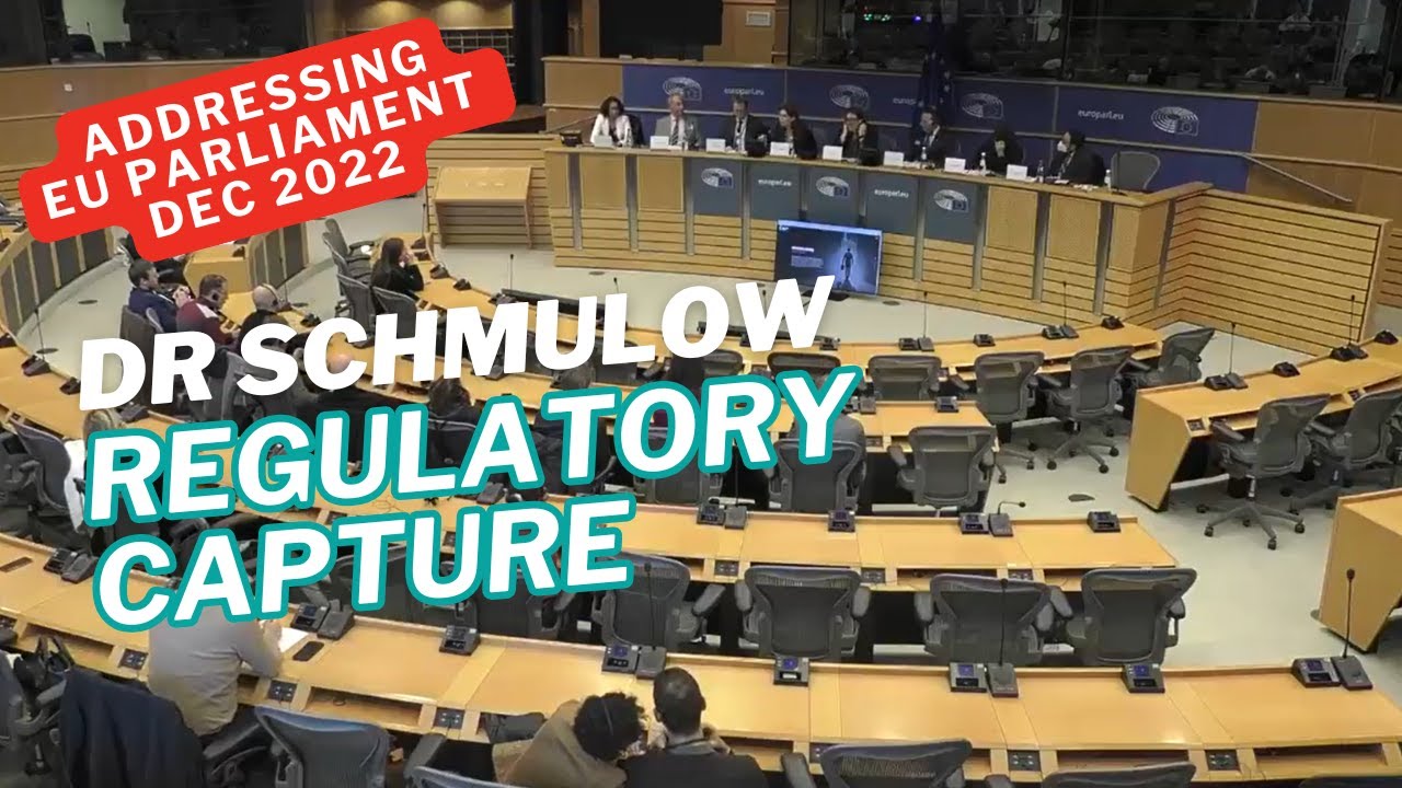 Dr Andy Schmulow addresses the EU Parliament, Brussels, 7th Dec 2022 ...