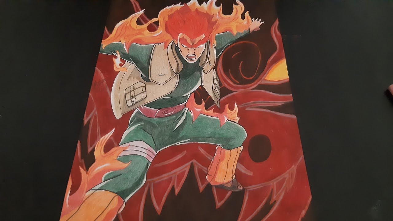 Desenhando Maito Gai 8 portões - Speed Drawing - YouTube