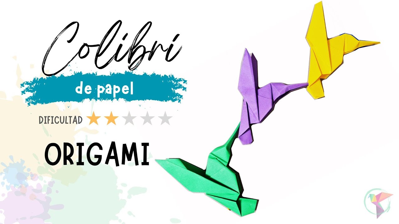 Como hacer un COLIBRÍ de ORIGAMI. How to make an ORIGAMI HUMMINGBIRD ...