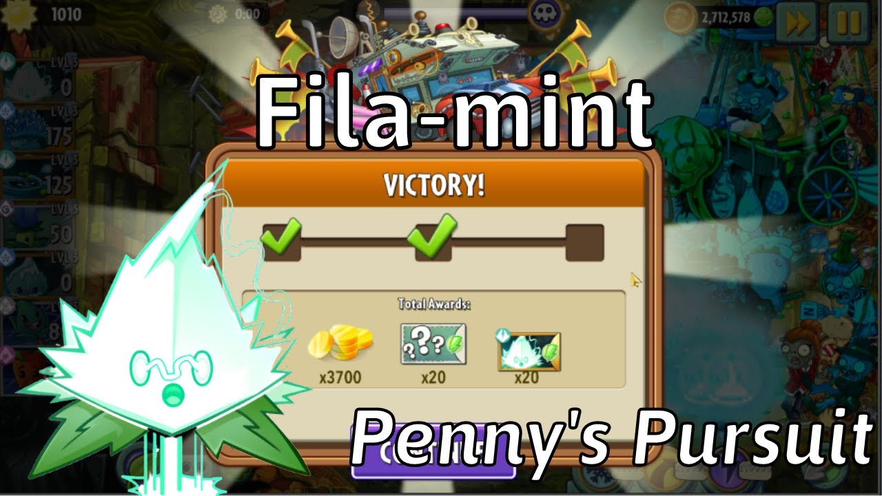 Plants vs Zombies 2 Penny Pursuit Fila-mint Week 219 Day 1-5 Boss Fight ...