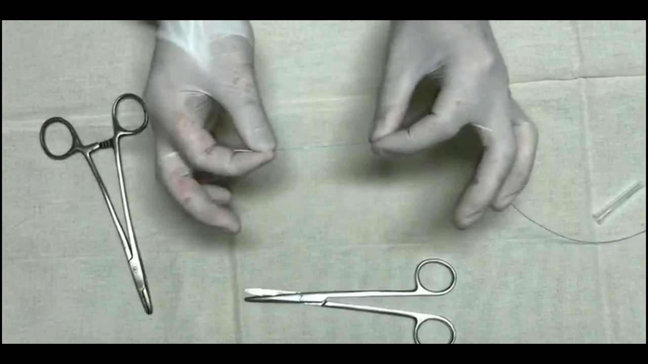 Aguja atraumatica - YouTube