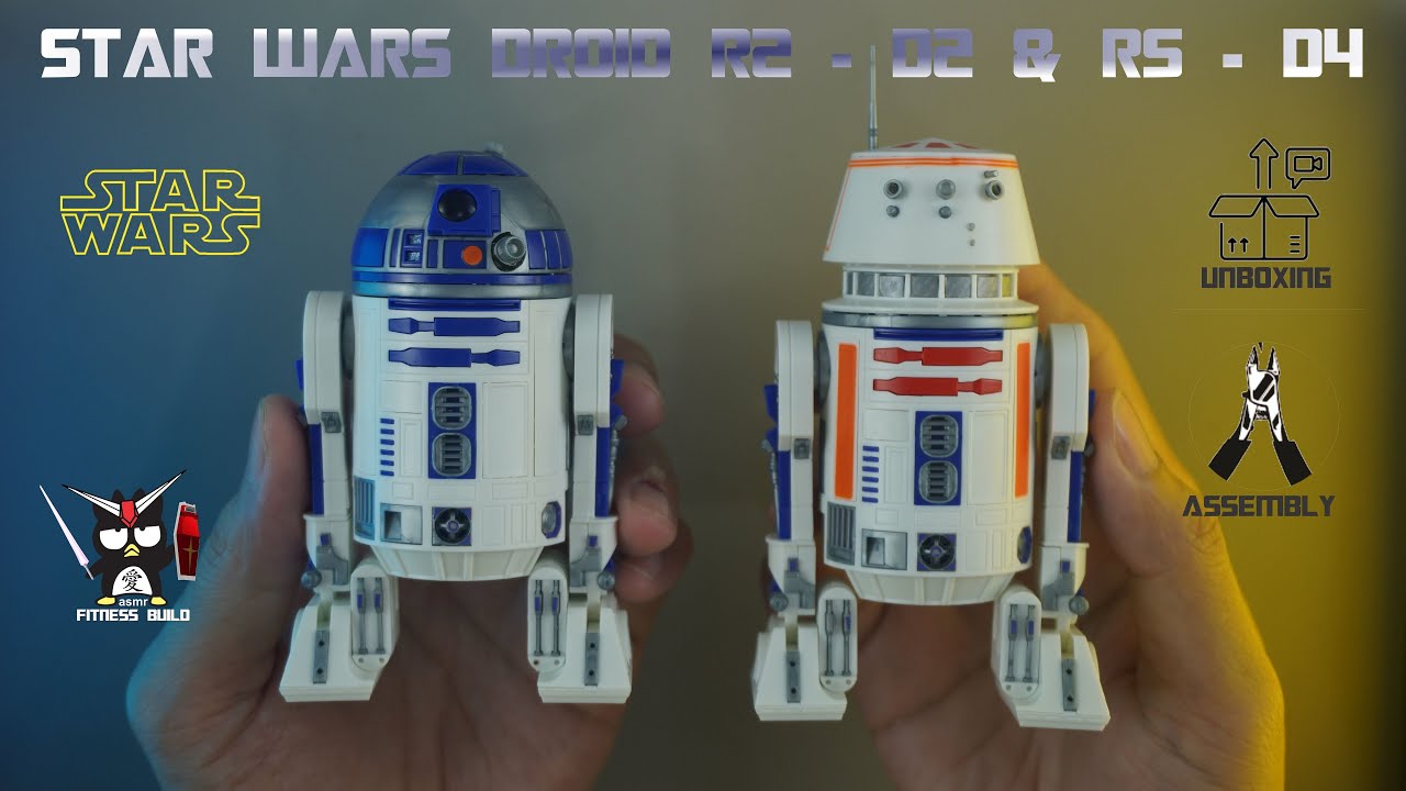 Star Wars R2 D2 dan R5 D4 | Droid | ASMR Build | Fitness Build | Model ...