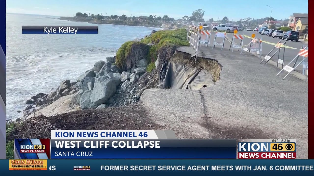 Chunk of sidewalk on West Cliff Drive caves in over Thanksgiving ...