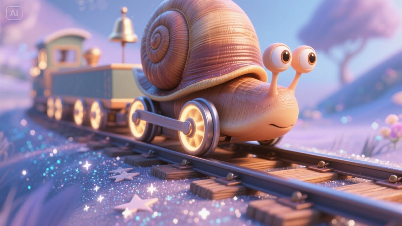 Snail Train to Sleepytown | Gentle Bedtime Song for Kids | Soothing ...