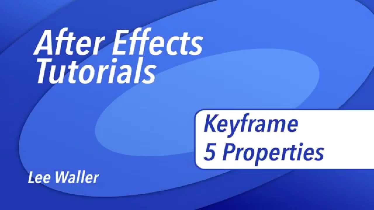 After Effects - Keyframe and 5 basic layer properties - YouTube