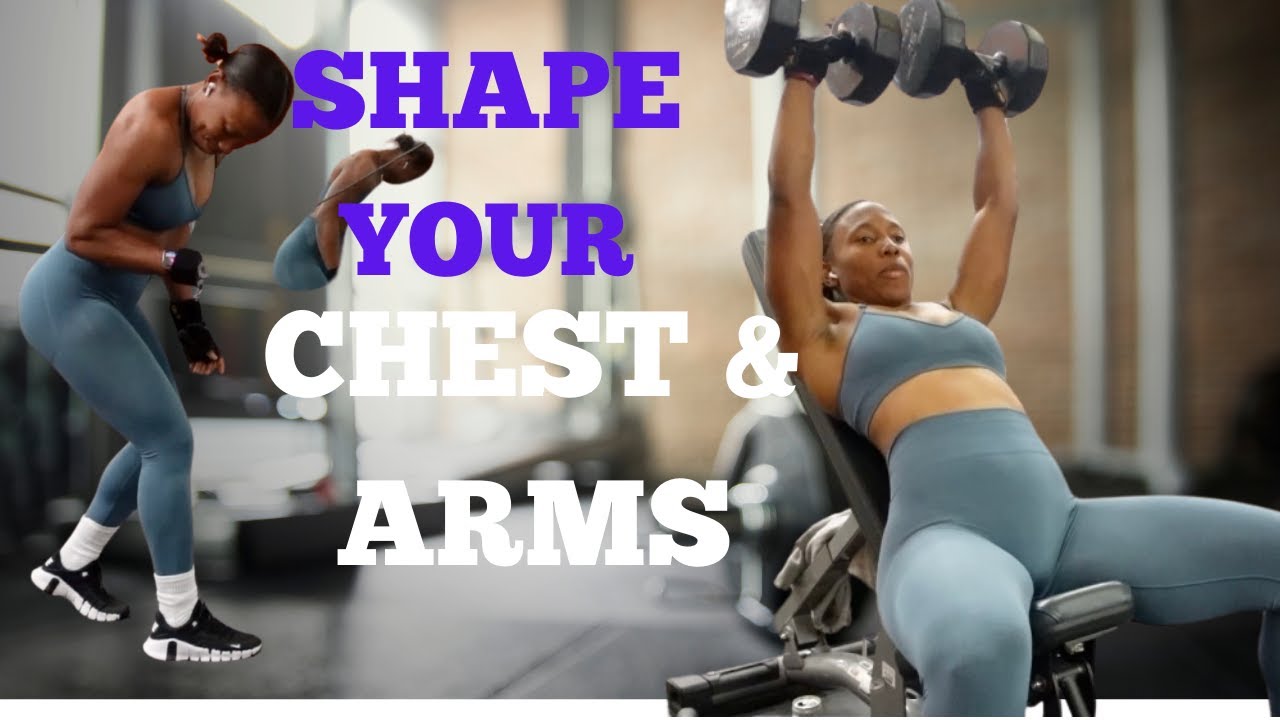 SHAPE YOUR CHEST & ARMS #beginnerfriendly #chest&tricep - YouTube