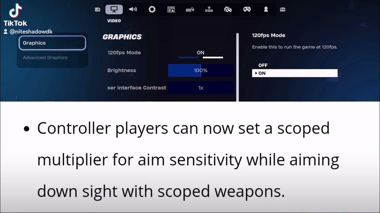 Fortnite New Setting for Controller Scoped Speed Multiplier - YouTube
