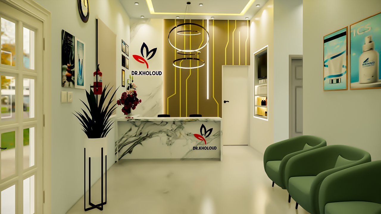 skin care clinic interior design - DR. KHOLOUD HOSPITAL - YouTube
