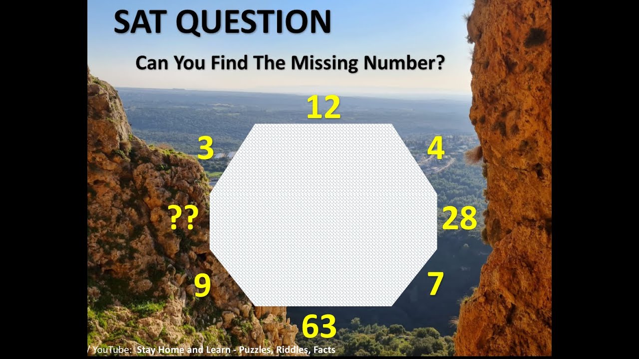 SAT EXAM QUESTION - Can You Find The Missing Number? - YouTube