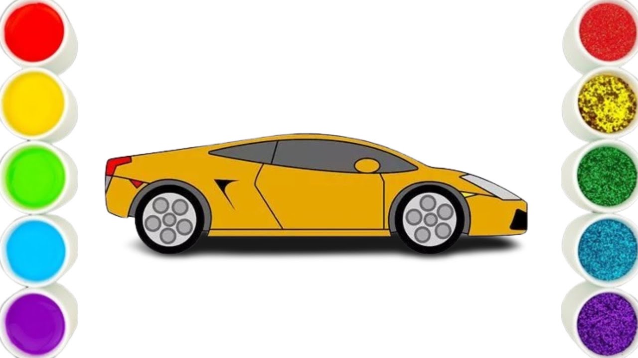How to draw and paint car 🚙 || easy drawing and painting for kids and ...
