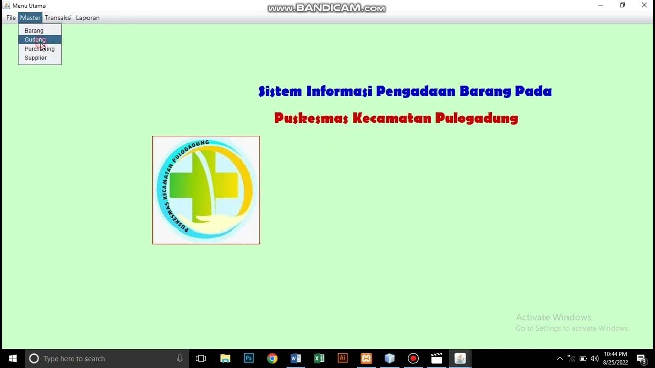 Video Simulasi Program Pengadaan Barang pada Puskesmas berbasis Java ...