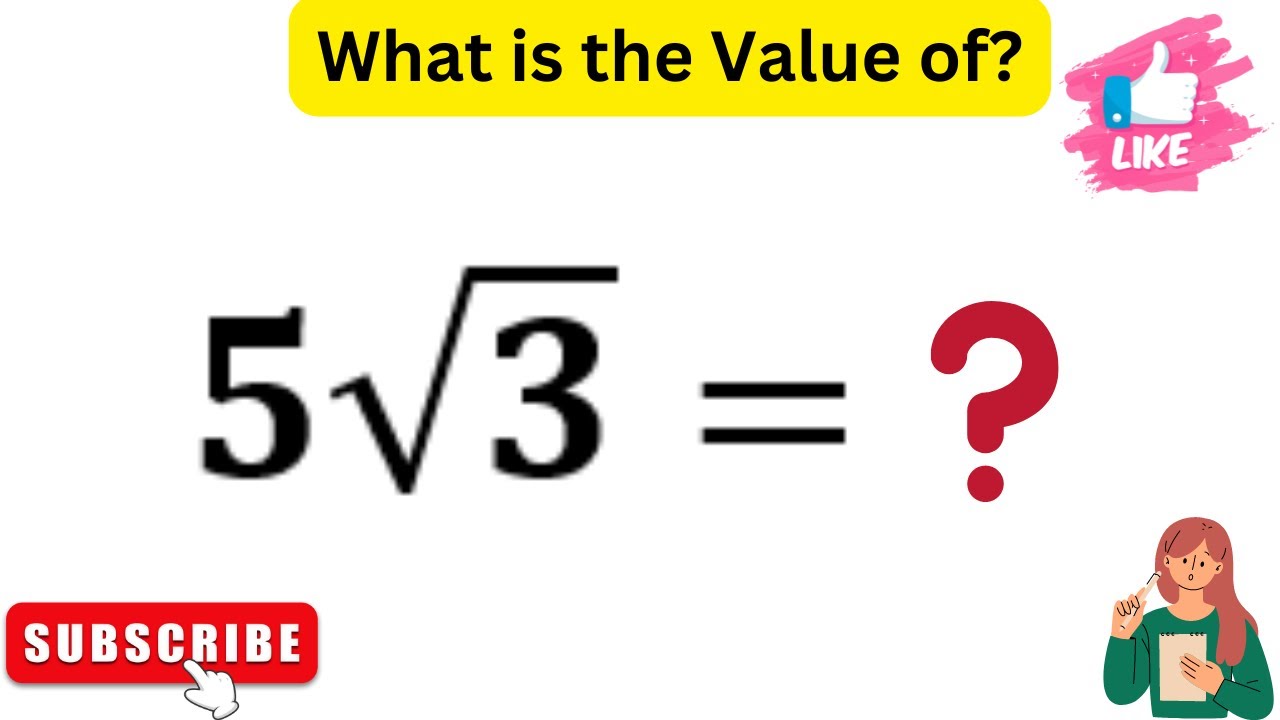 5 Square Root 3 5 Root 3 Do You Know YouTube