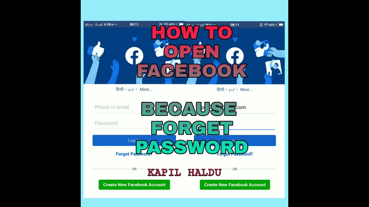 How to open facebook with forget password - YouTube