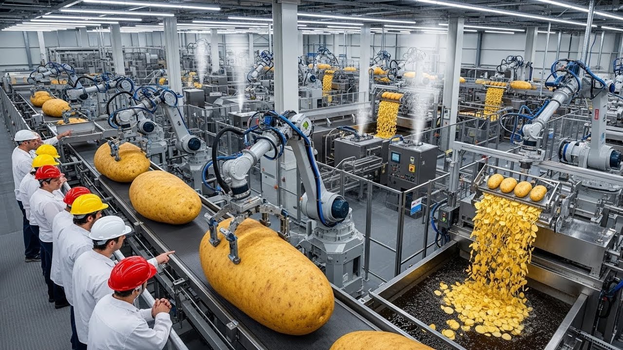 Pringles Production Line Secrets| Raw Potatoes to Iconic Stacked Chips ...