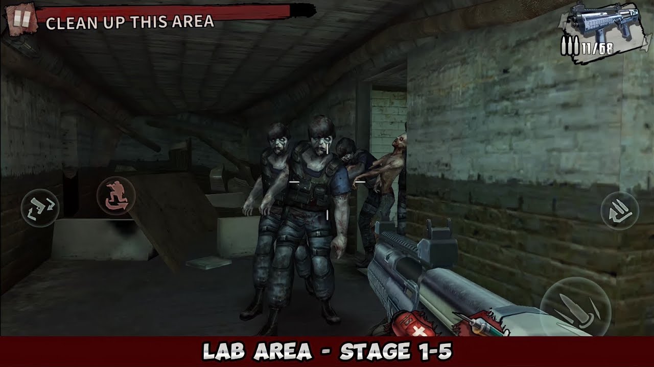 Zombie Frontier 3 - LAB Area - Stage 1-5 Gameplay Walkthrough - No ...