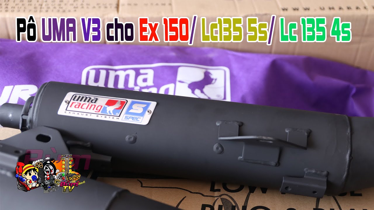 Bô UMA V3 REAL cho MXKING/ Ex 150/ Y15zr/ Lc135 5s/ LC135 4s | Bùm TV ...