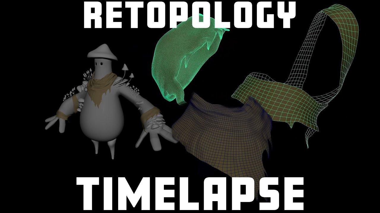 Maya Quad Draw Cloth Retopology (timelapsed) - YouTube