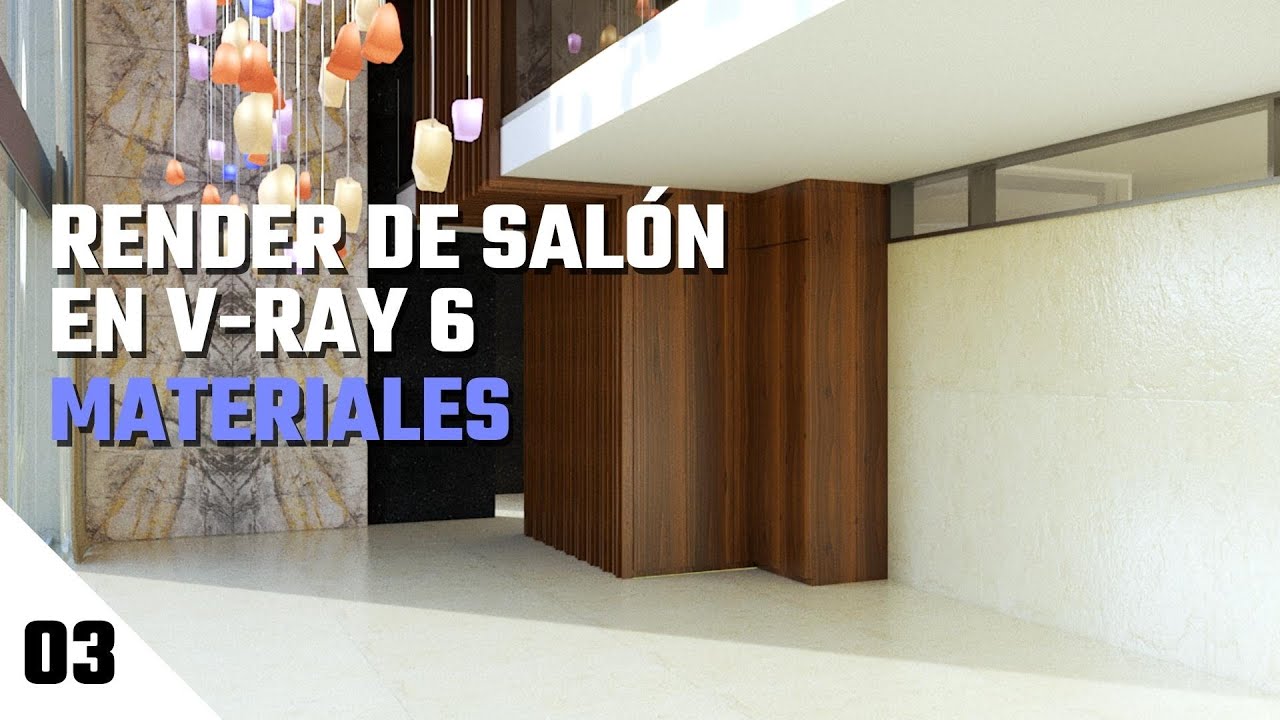 Render realista de un salón en Vray 6 - parte 3 - Materiales - YouTube