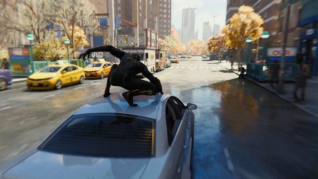 Marvel's Spider-Man Remastered Destroys Criminals in a car chase - YouTube