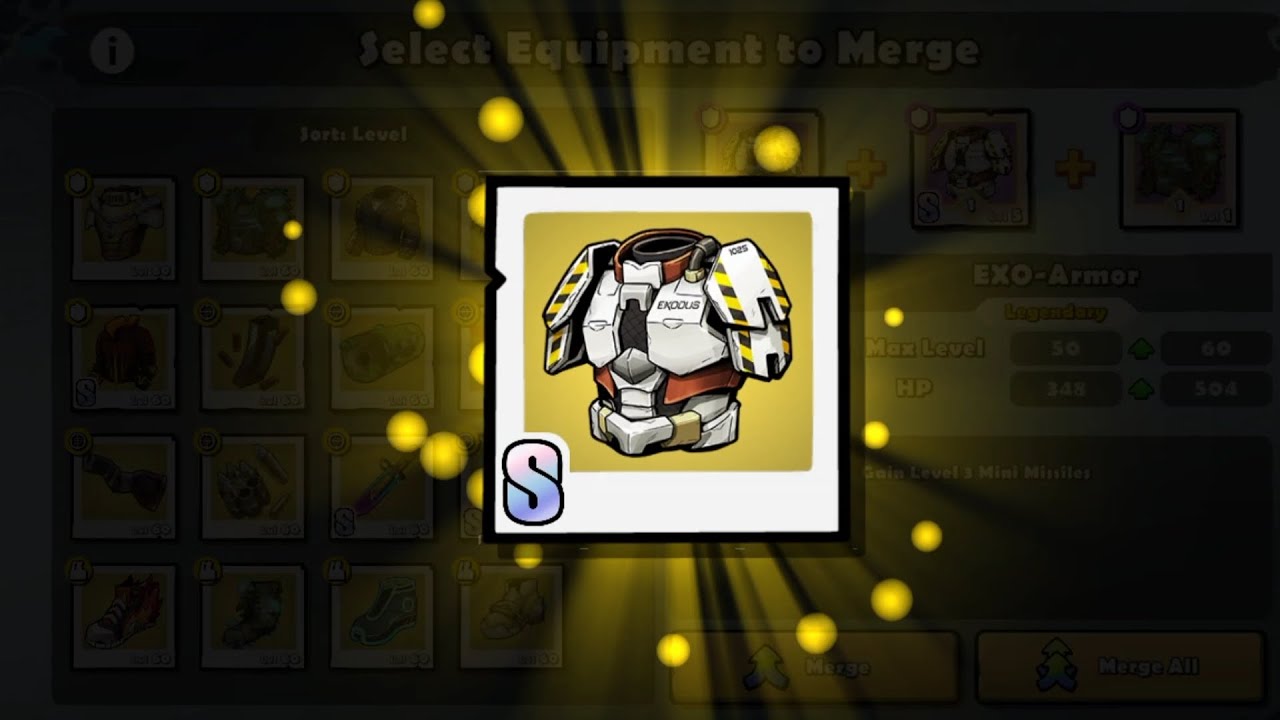 New Equipment EXO-Armor Upgraded To Legendary Level 60 And Stage 22 ...