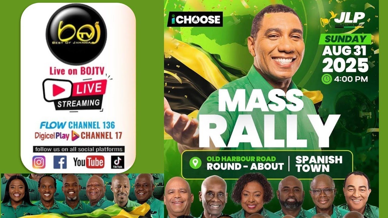 JLP Mass Rally | Spanish Town | Sunday August 31, 2025 | 5:00 pm - YouTube