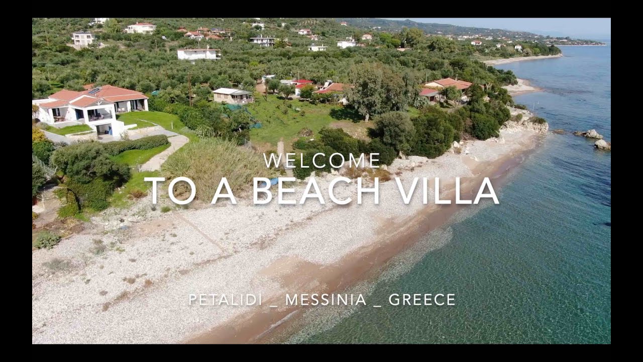 Welcome to a seafront villa | Petalidi Messinia Greece - YouTube