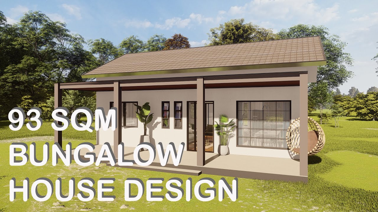 93 SQM BUNGALOW HOUSE DESIGN | Konsepto Designs - YouTube