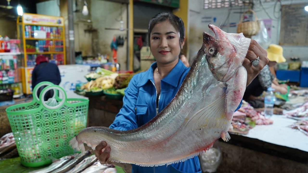 Countryside Vlog: Buy big fish for my recipe | Yummy fish rice porridge ...