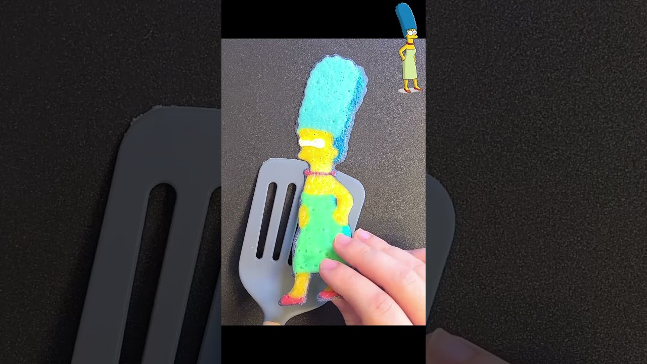 The Simpsons Pancake Art Challenge - Maggie Simpson, Marge Simpson ...