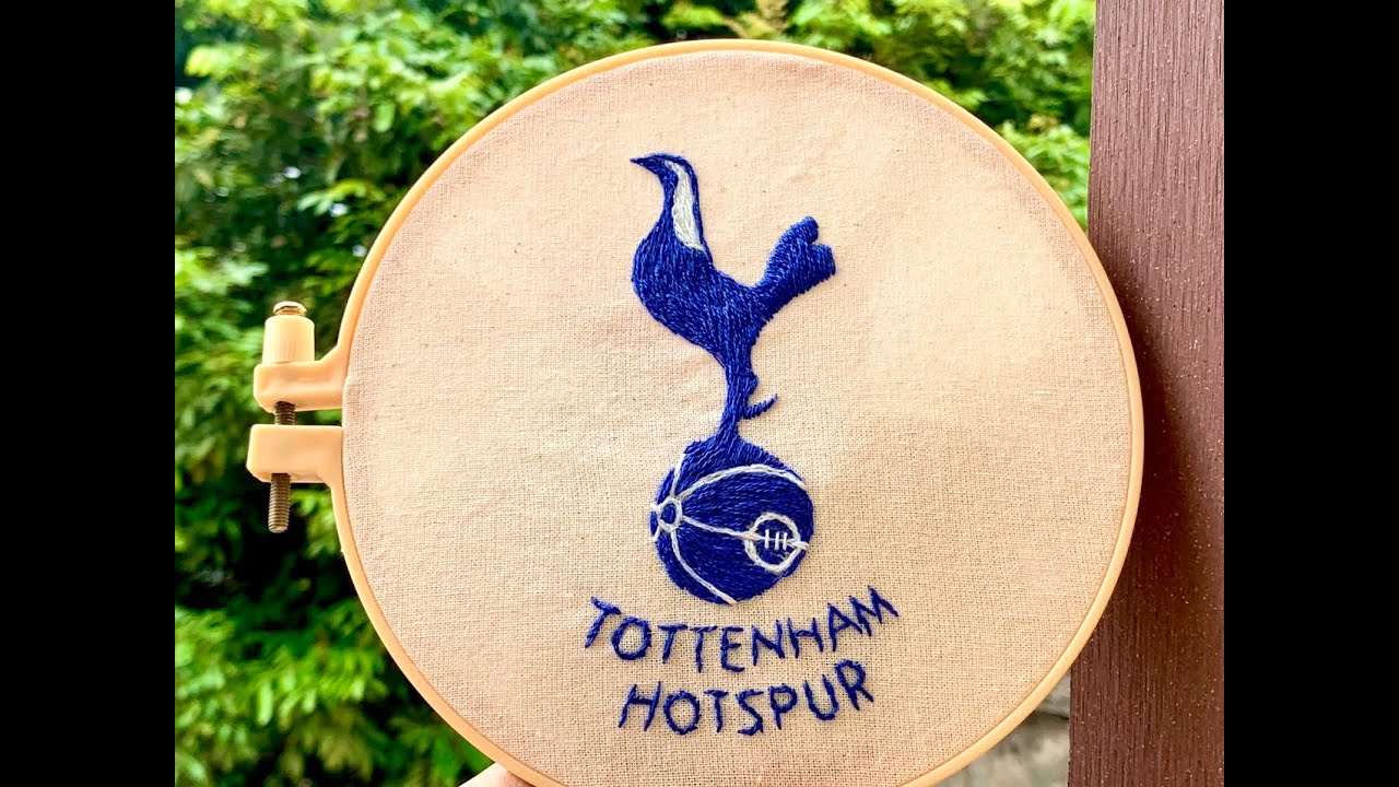 Tottenham Hotspur football club logo hand embroidery design ...