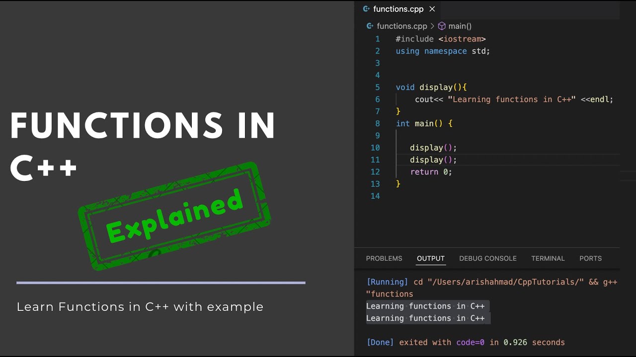 Introduction To Functions In C Subroutines C Tutorials For