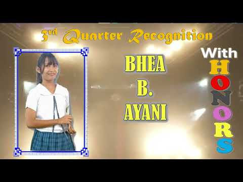 3rd Quarter Recognition S.Y. 2024-2025 PBB Inspired - YouTube