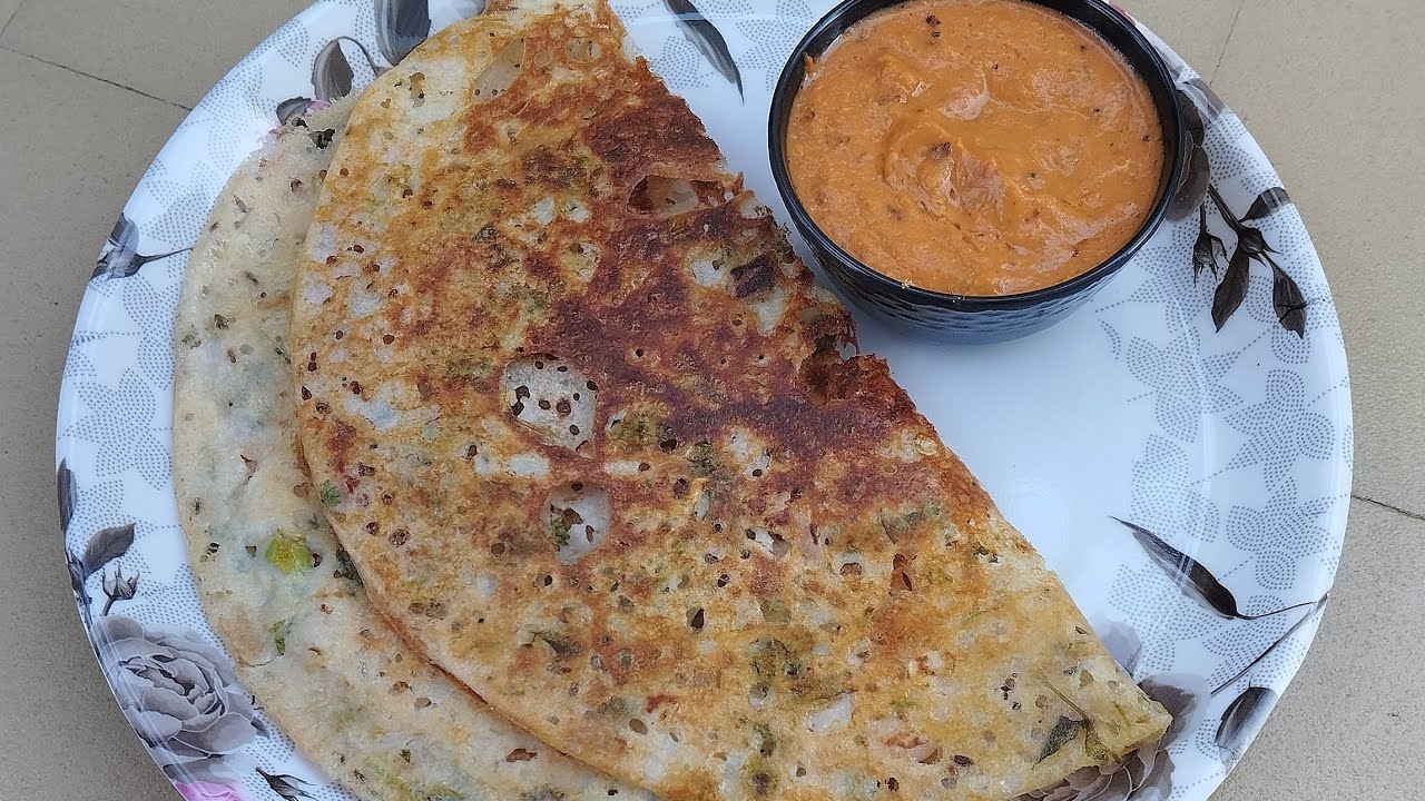 Crispy Ravva Dosa /Hotel style crispy Ravva Dosa Recipe with Chutney ...