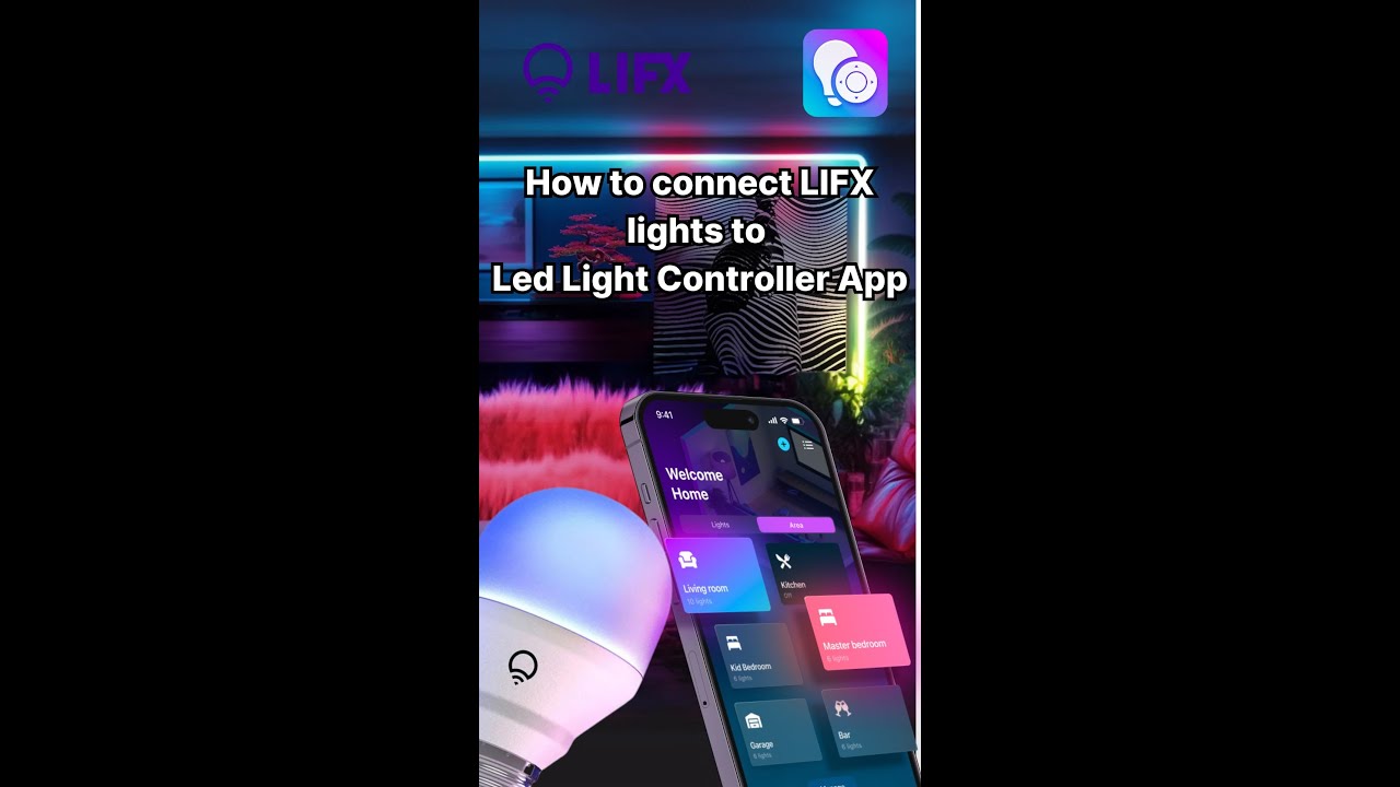 How to connect Lifx Light to LedRemote App - YouTube