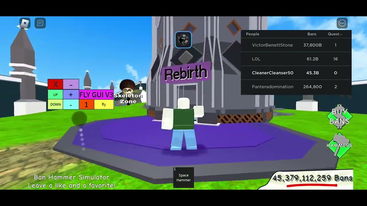 Roblox Ban Hammer Simulator 2th Rebirth - YouTube