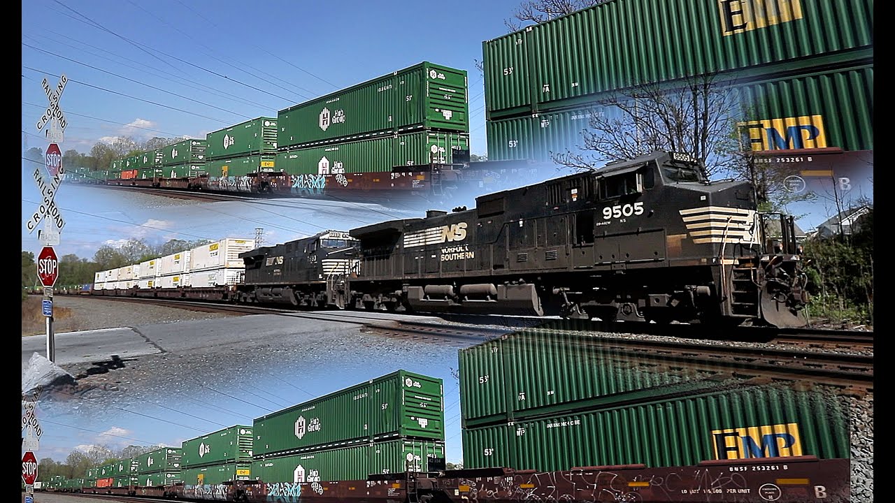 Norfolk Southern Intermodal Train With Loud Horn, Hummelstown, Pa ...